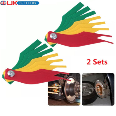 Set of 2 Gauge Brake Pad Measuring Scale Pads Wear Depth Thickness Tool ...