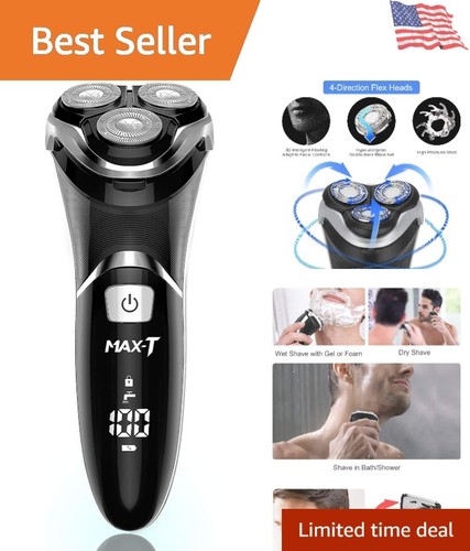 Men's Electric Shaver 3D Rotary Corded & Cordless Wet Dry for Face ...