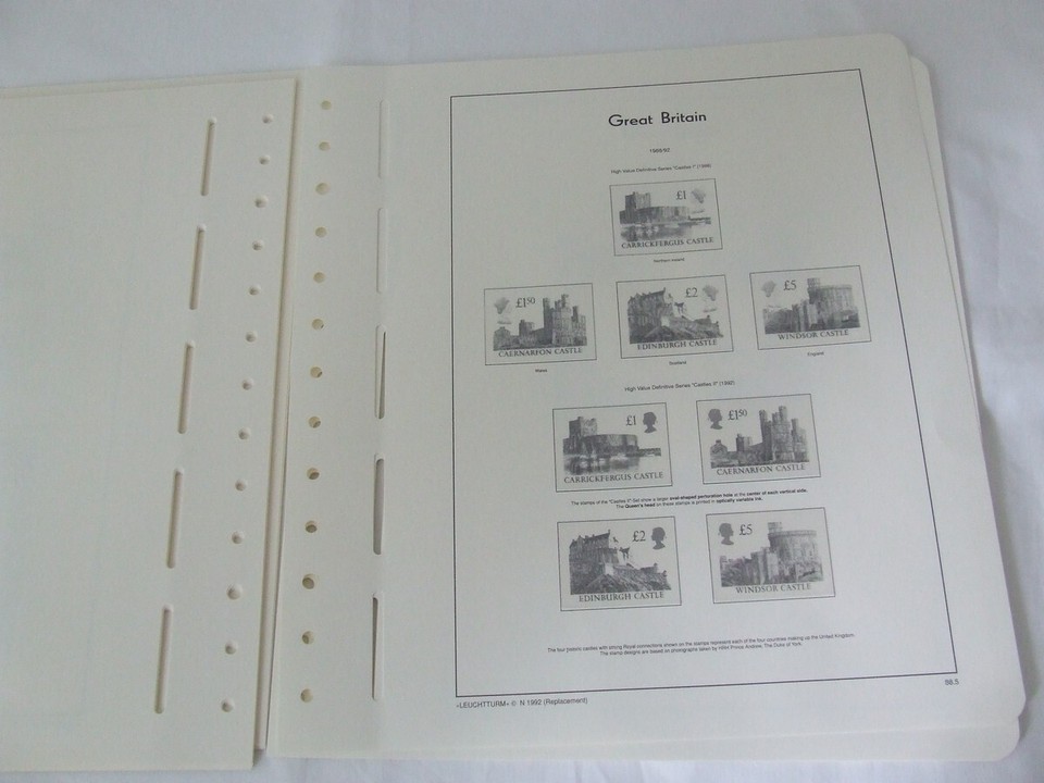 LIGHTHOUSE GREAT BRITAIN ILLUSTRATED STAMP ALBUM LEAVES, YEARS TO 2019 ...