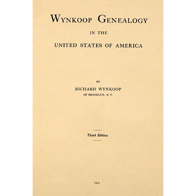Wynkoop genealogy in the United States of America | eBay