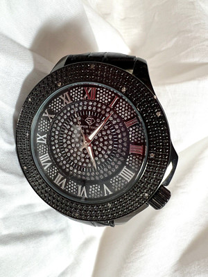 Super Techno Mens Watch, Genuine Diamonds, Water Resistant, Stanless ...