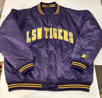 STARTER LSU Tigers Satin Varsity Jacket Vintage Extra Large XL | eBay