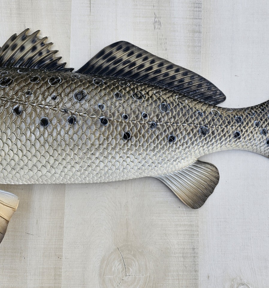 Sea Trout Hand Painted 28" Replica Wall Mount Sculpture Game Fish Salt ...