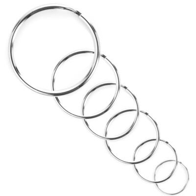 CHOOSE SMALL - EXTRA LARGE KEYRING SPLIT RINGS Metal Nickel Hoop Loop ...