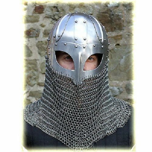 Sca Viking Helmet Functional Battle Ready 16G Medieval Black Knight