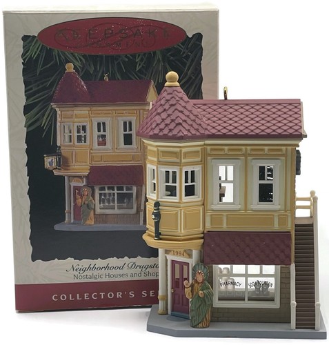 Hallmark Ornament Neighborhood Drugstore 1994 Nostalgic Christmas ...