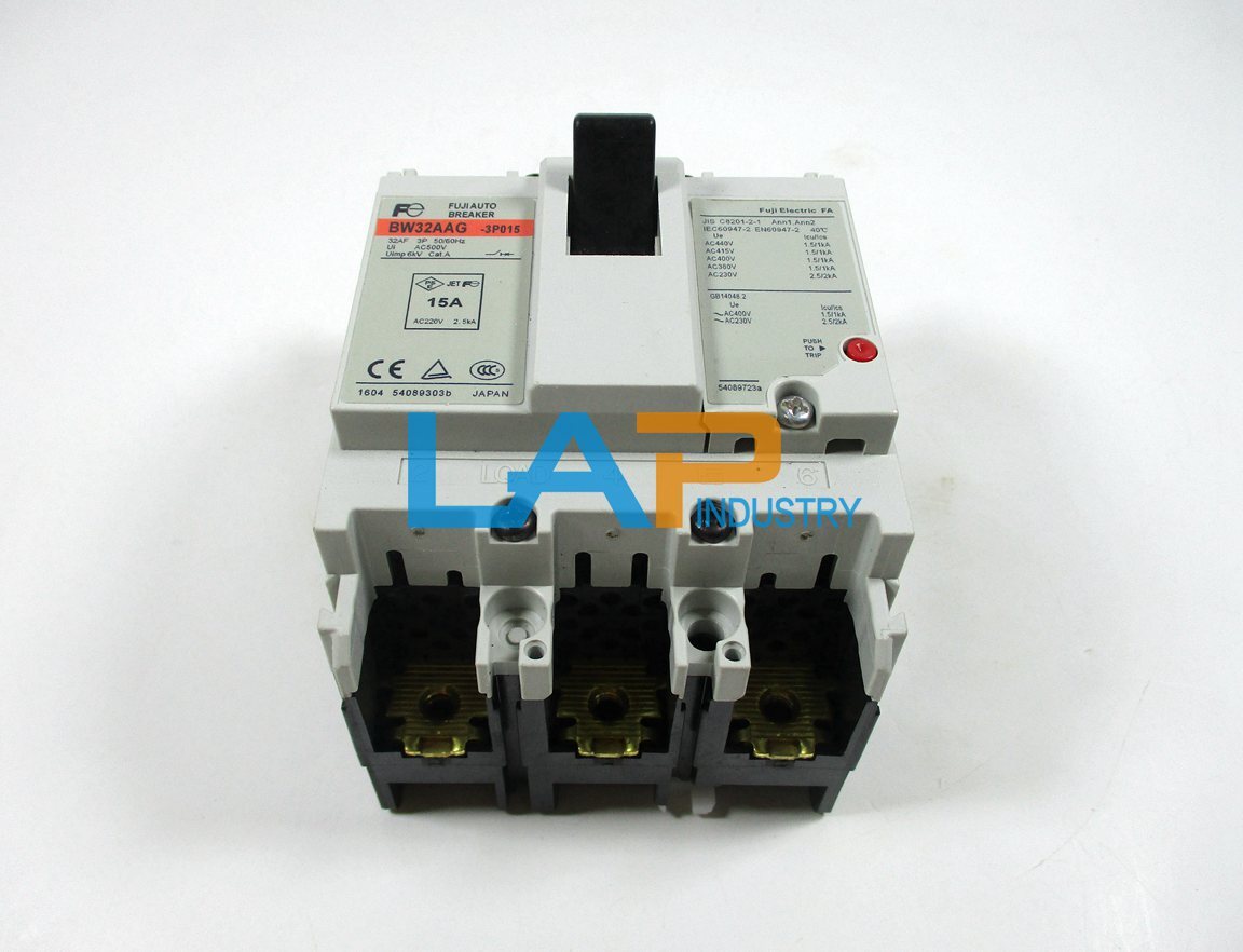 Fuji 15A 3-Pole Leakage Circuit Breaker (BW32AAG-3P/15A) for sale ...