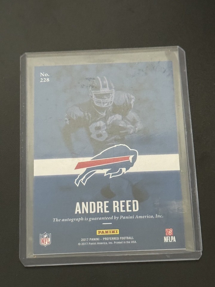 2017 Panini Preferred Andre Reed Auto /25 Buffalo Bills Autograph | eBay
