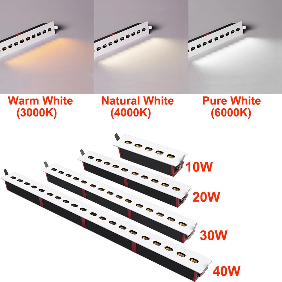 LED Linear Ceiling Light Living Room Recessed Eye Protection Grille ...