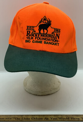 Rocky Mountain Elk Foundation Hat Mens Baseball Cap Big Game Adjustable ...