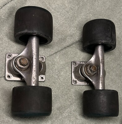 Vintage Tracker Skateboard Trucks USA With 70mm Kryptonics Wheels Used ...