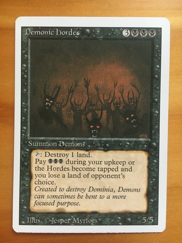 Mtg Revised Demonic Hordes Front : NM Back : NM/SP | eBay