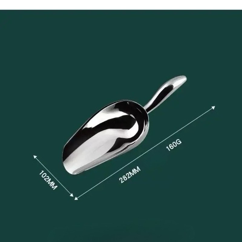 Stainless Steel Ice Scoop Metal Food Scoop Small Size Popcorn Coffee ...