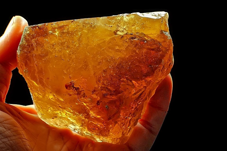 1857Ct VVS Yellow Golden Champagne Imperial Topaz Specimen Facet Rough ...