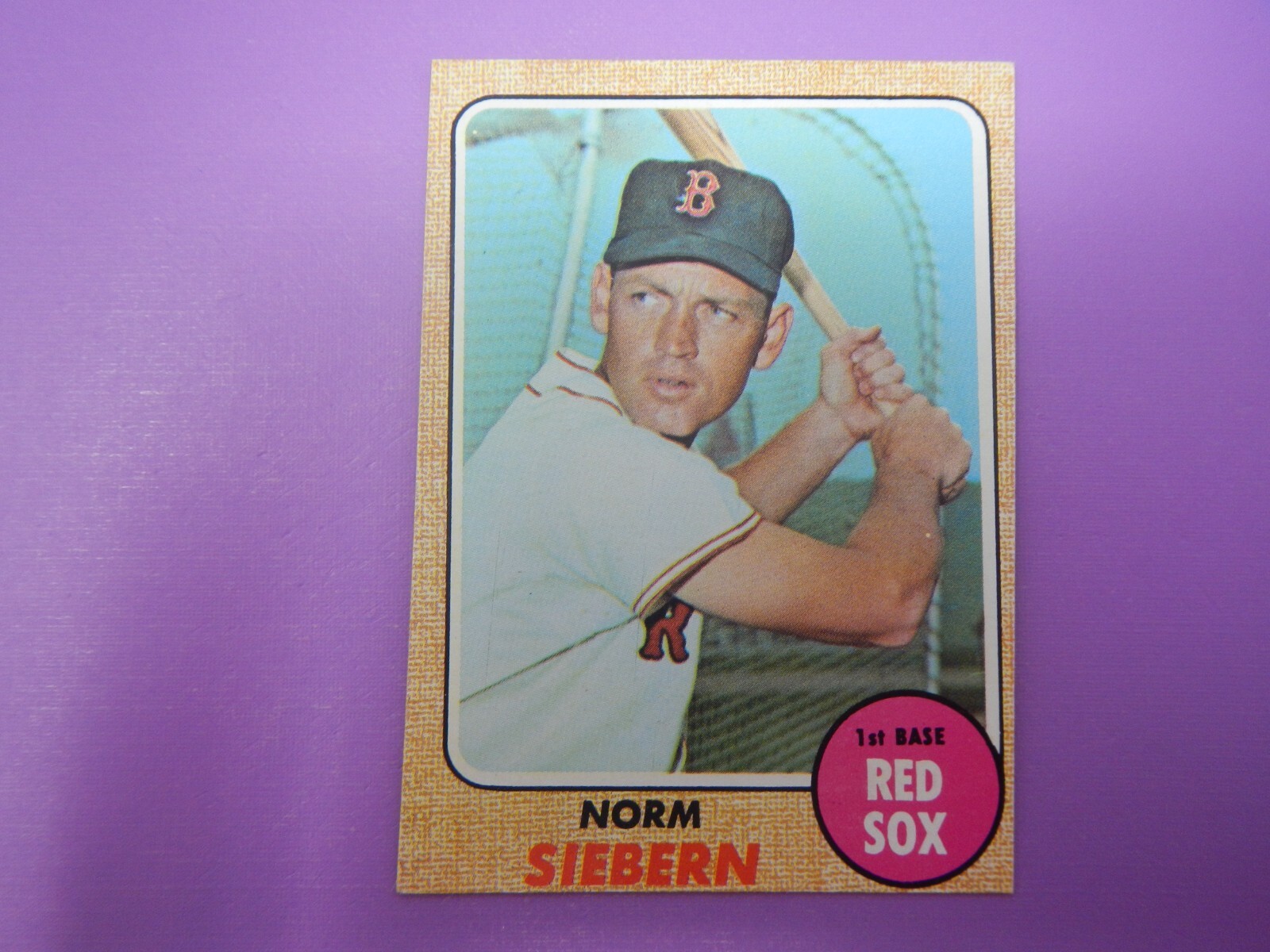 1968 Topps Baseball Norm Siebern Red Sox #537 | eBay