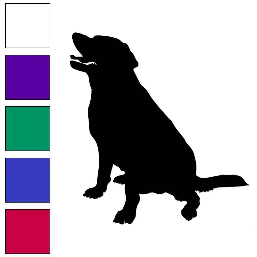 Sitting Lab Dog Outline