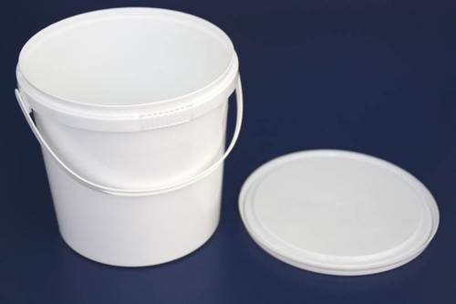 1 L EIMER LEER KUNSTSTOFF PAIL DECKEL HENKEL PLASTIC COVER DOSE ...