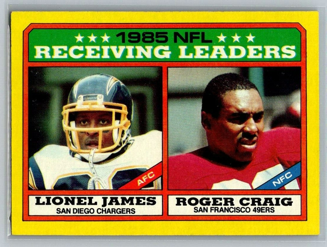 1986 NFL Topps 85 NFL Receiving Leaders #226 86-TFBC | eBay