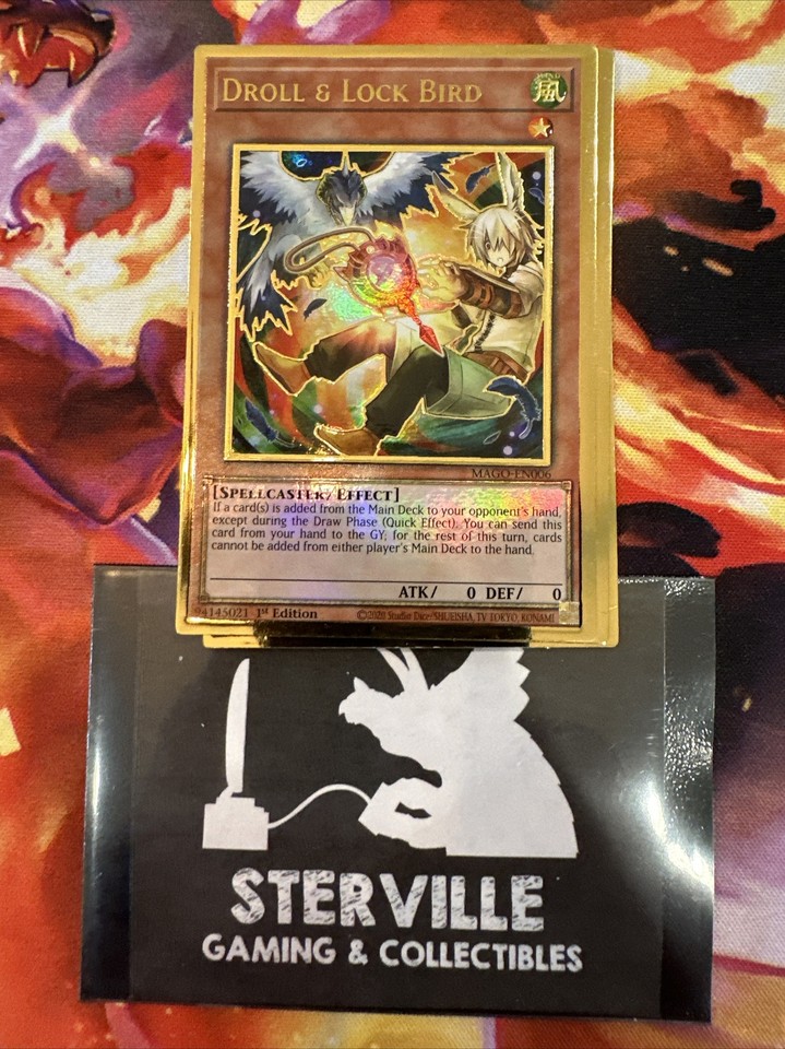 Yu-Gi-Oh! TCG Droll & Lock Bird (Alternate Art) Maximum Gold MAGO-EN006 ...