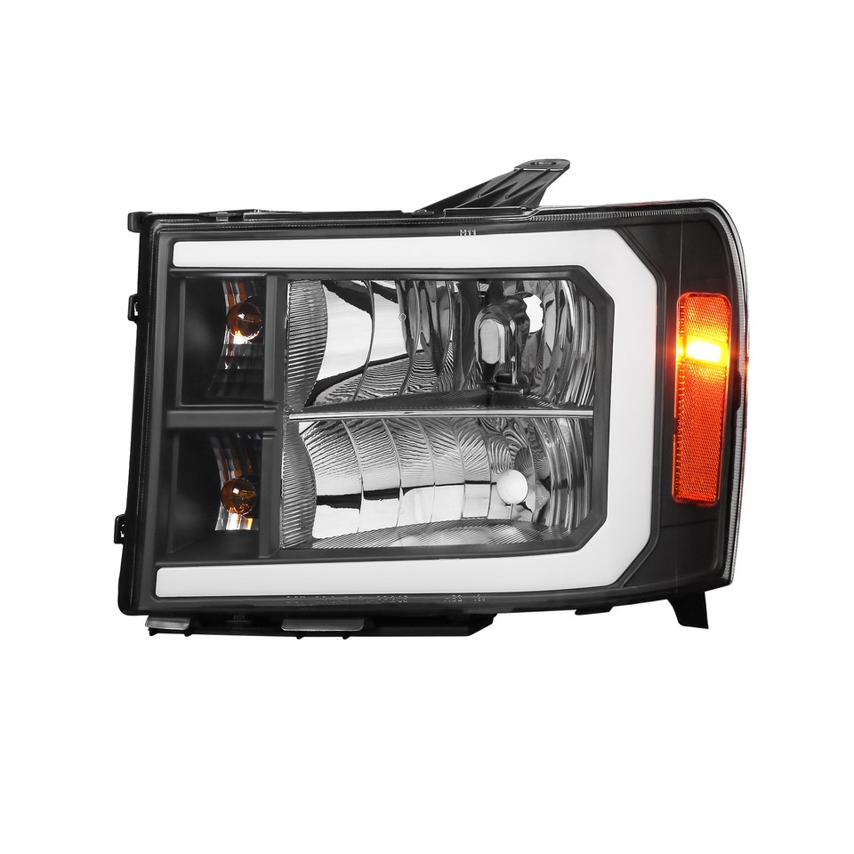 2X Headlights w/ LED DRL & Sequential Turn Signal For 2007-2013 GMC ...