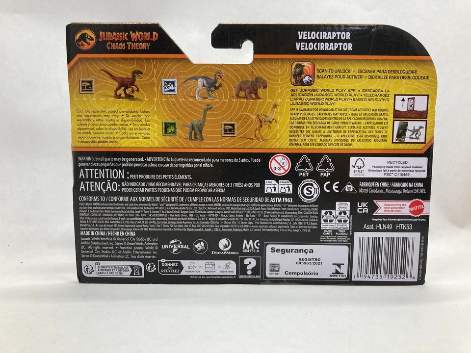 Jurassic World Chaos Theory Epic Evolution Danger Pack Red Velociraptor ...