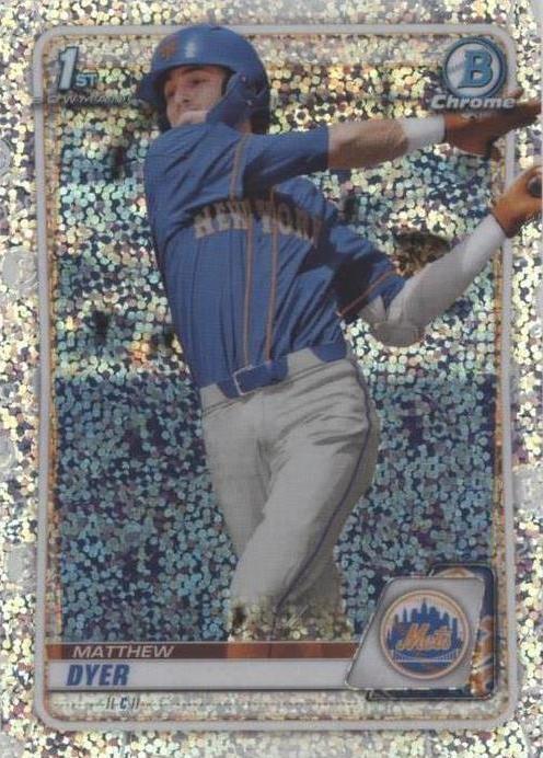 2020 Bowman Draft - Chrome Matthew Dyer #BD-92 Sparkle Refractor (RC ...