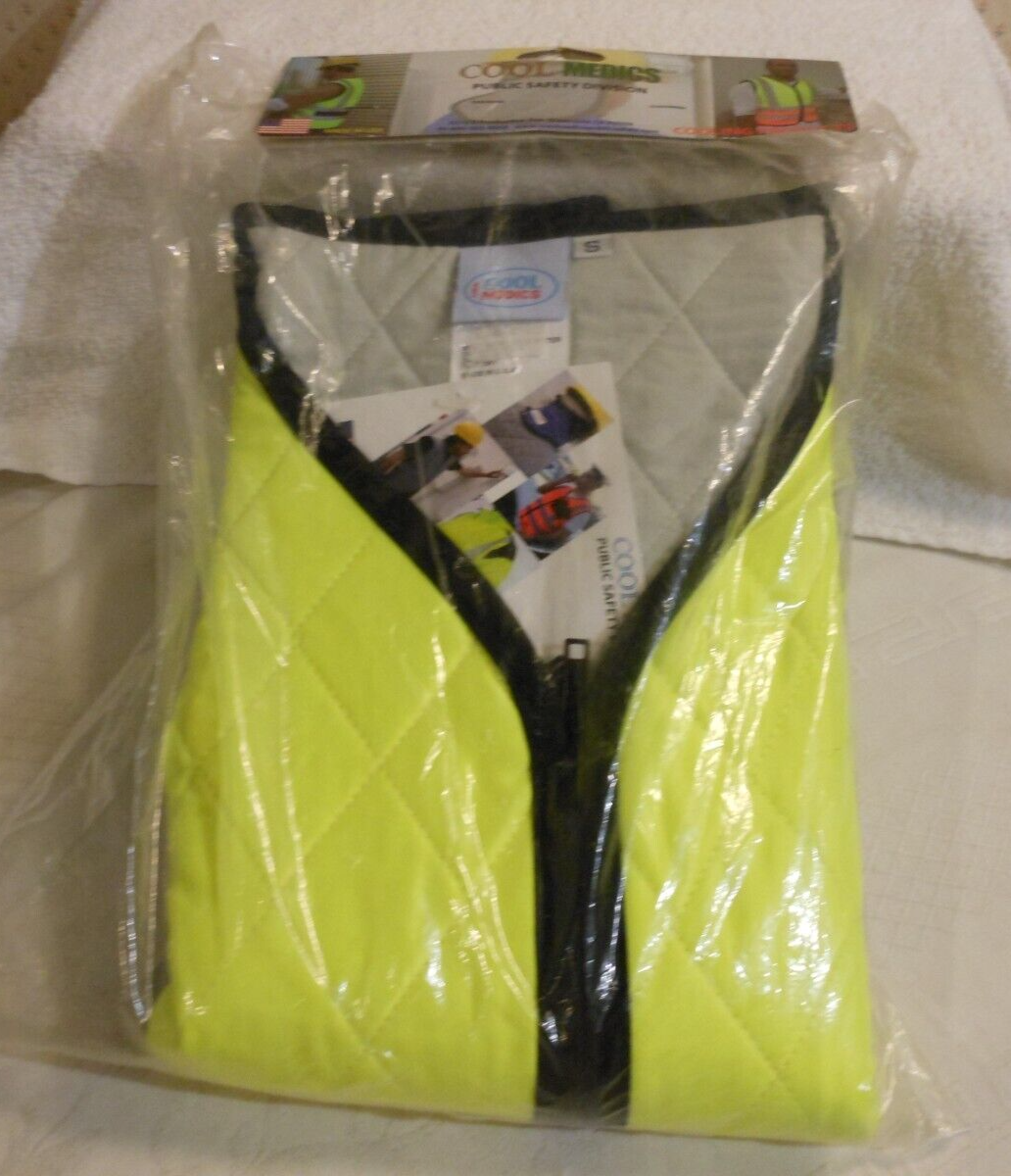NEW COOL MEDICS PUBLIC SAFETY DIVISION YELLOW UNISEX SAFETY VEST Size ...