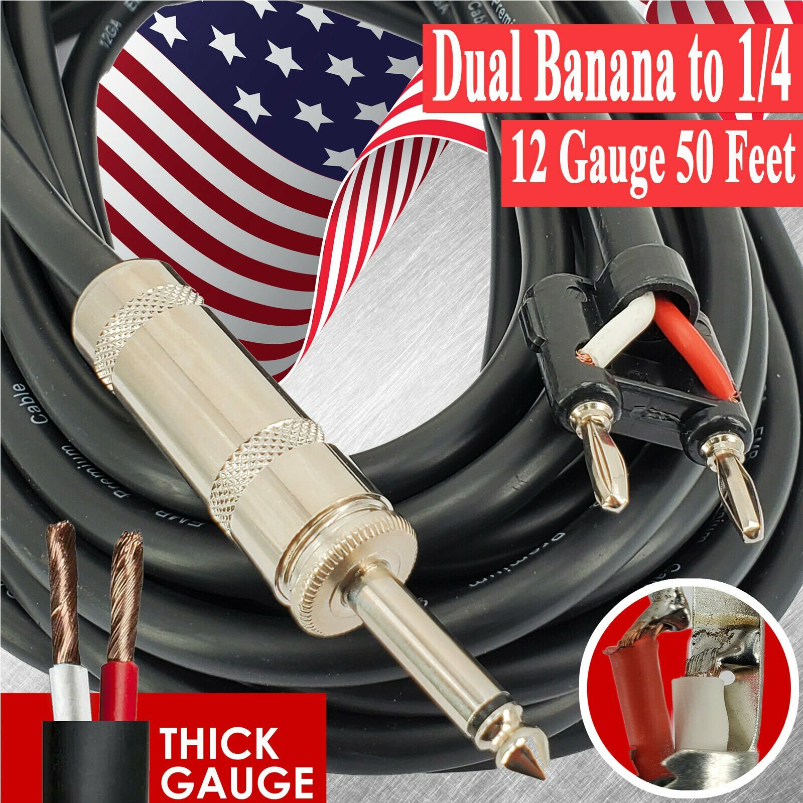 Mogami 3082 Audiophile Speaker Cable With Banana Plugs World's Best ...