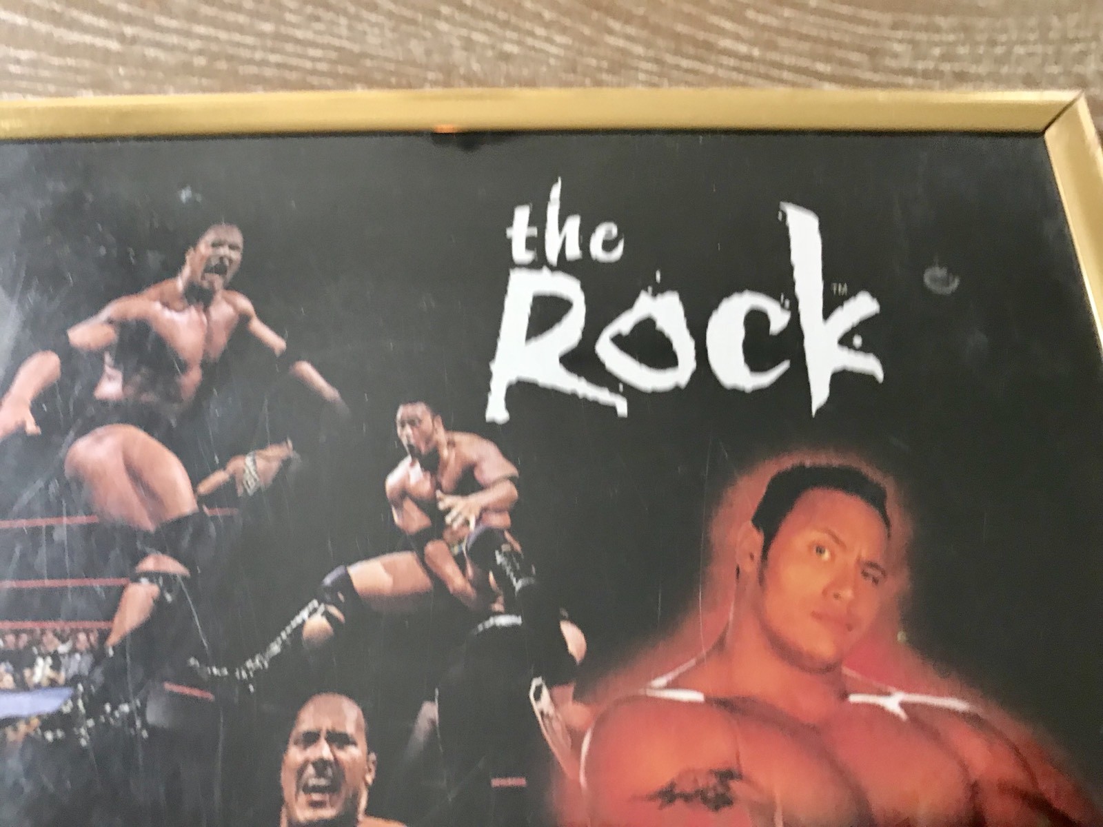 The Rock Dwayne Johnson WWF Vintage Framed 8X10 Photo Wrestling Montage ...