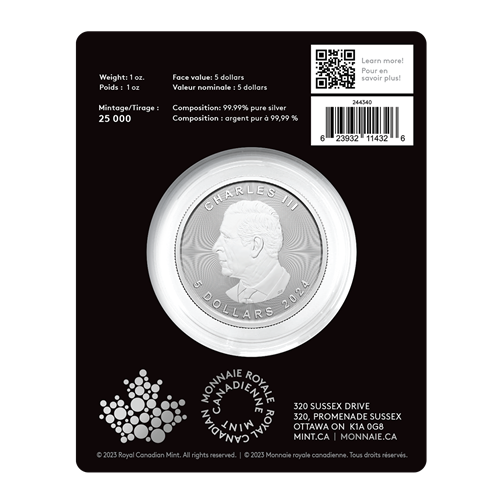 1 oz Silver Maple Leaf Coin 2024 – Congratulations Privy Mark .9999 ...