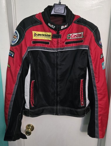 Bilt Motorcycle Armored Jacket Racing Dunlop Castrol Alpinestars (Mens ...
