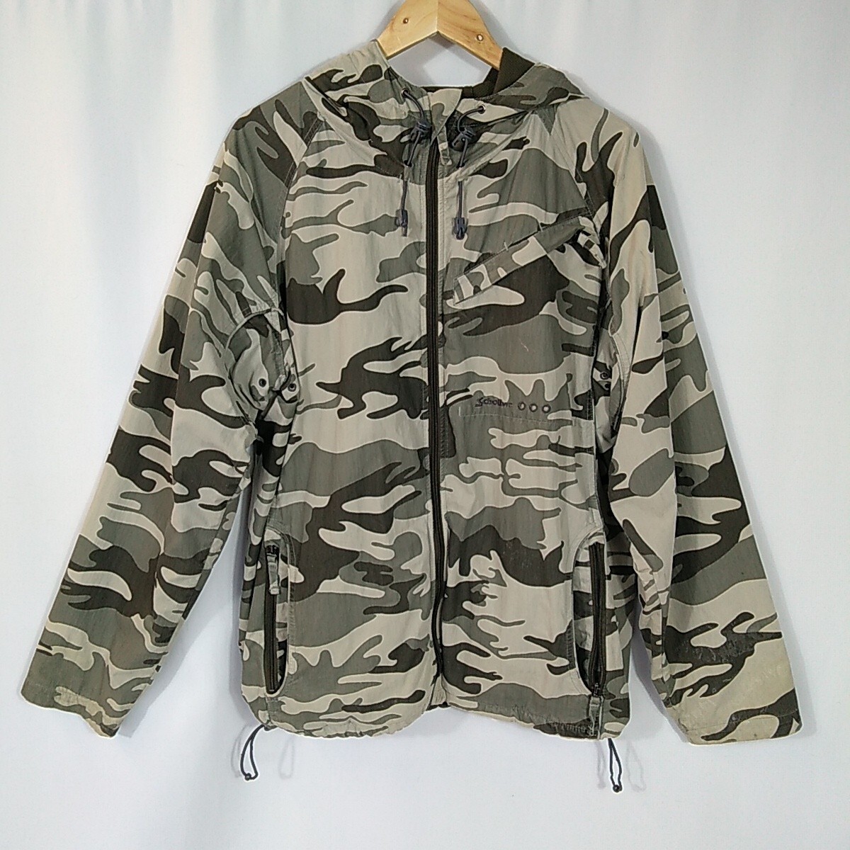Schott NYC Vintage Jacket Camouflage Shell Hooded Coa… - Gem