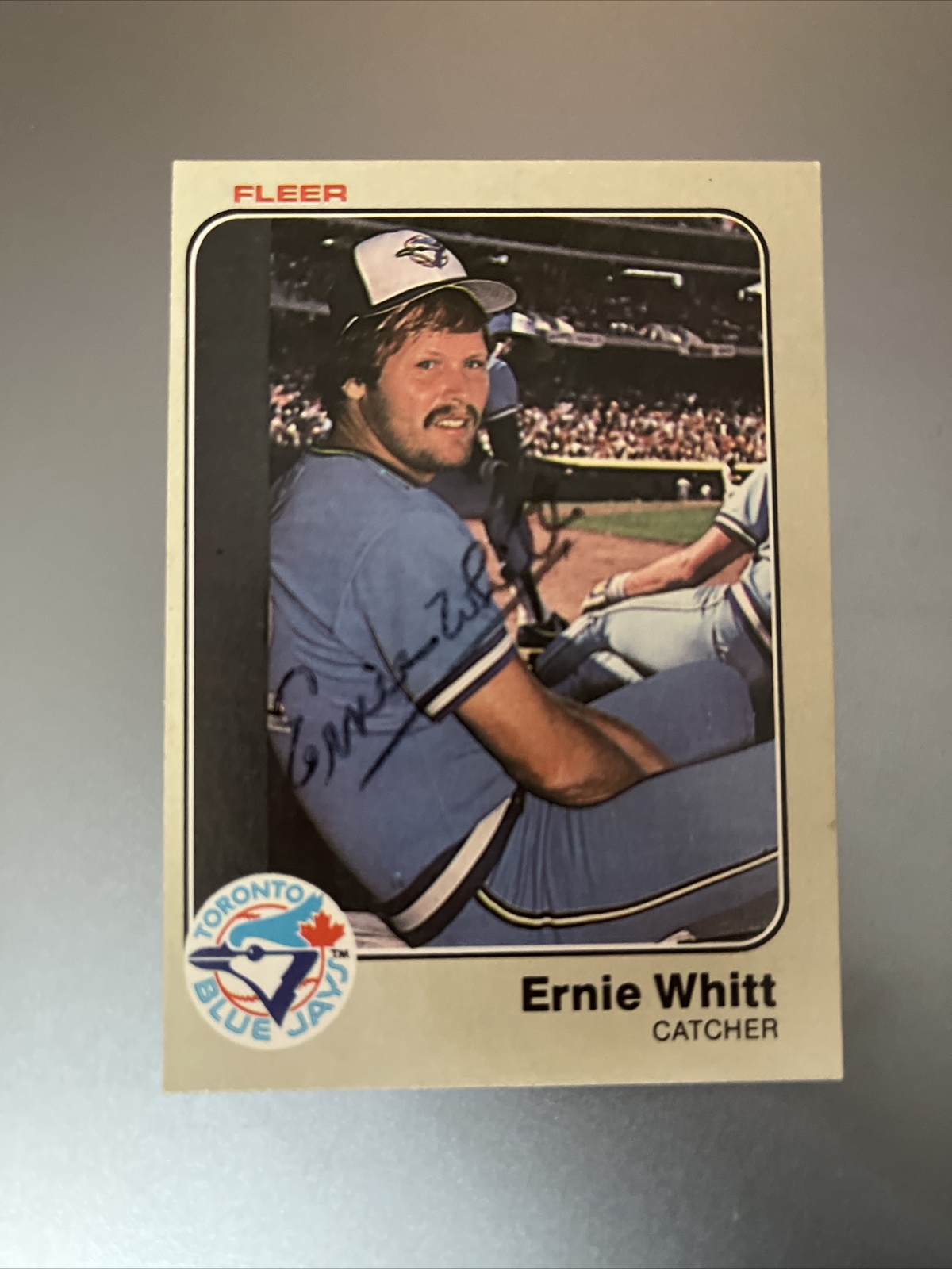 ERNIE WHITT 1983 FLEER AUTOGRAPHED SIGNED AUTO BASEBALL CARD | eBay