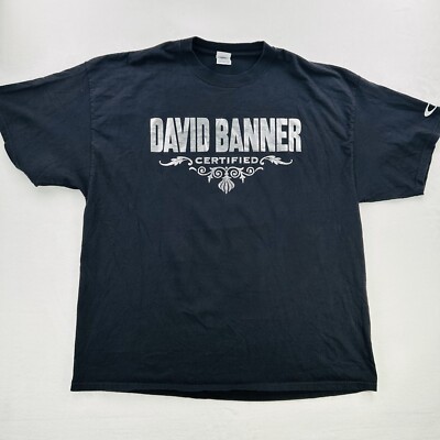 VINTAGE David Banner Shirt Adult 2XL XXL Black Rap Concert Tour Promo ...