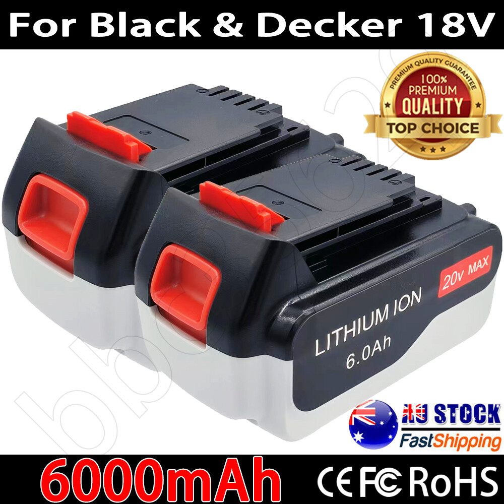 6000mAh for Black & Decker 18V Battery BL1318 BL1518 BL2018 LBXR20 ...