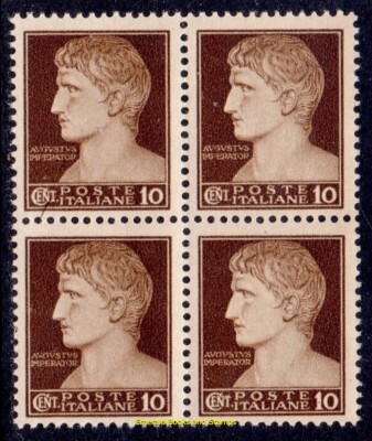 EBS Italy 1945 - Augustus the Great - BLOCK OF FOUR - Unificato 520 ...