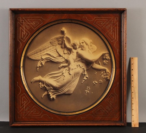 Antique Thorvaldsen Allegorical Marble Guardian Angel Lithograph ...