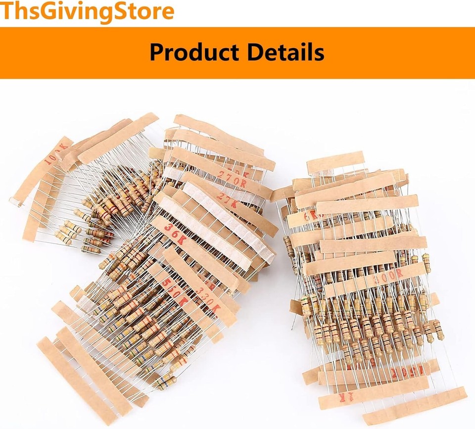 Resistor Kit 1/2 Watt Resistors Kit Resistors Assortment kit 1000pcs ...
