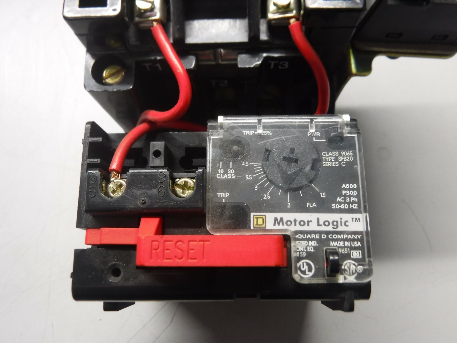 Square D NEMA Size 1 8536 SCO3 Form H30S Series A w/Motor Logic ...