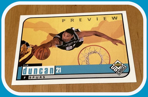SAN ANTONIO SPURS TIM DUNCAN 1998-99 UD CHOICE PREVIEW CARD NUMBER 126 ...