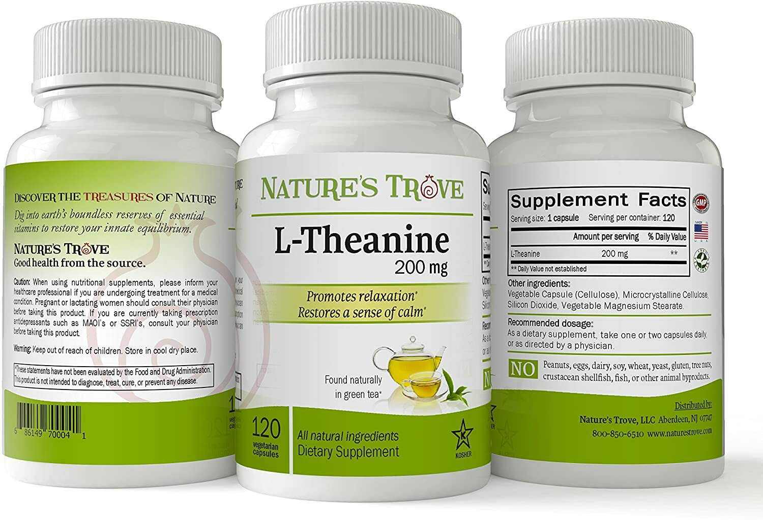 L-Theanine 200mg - 120 Vegetarian Capsules | eBay