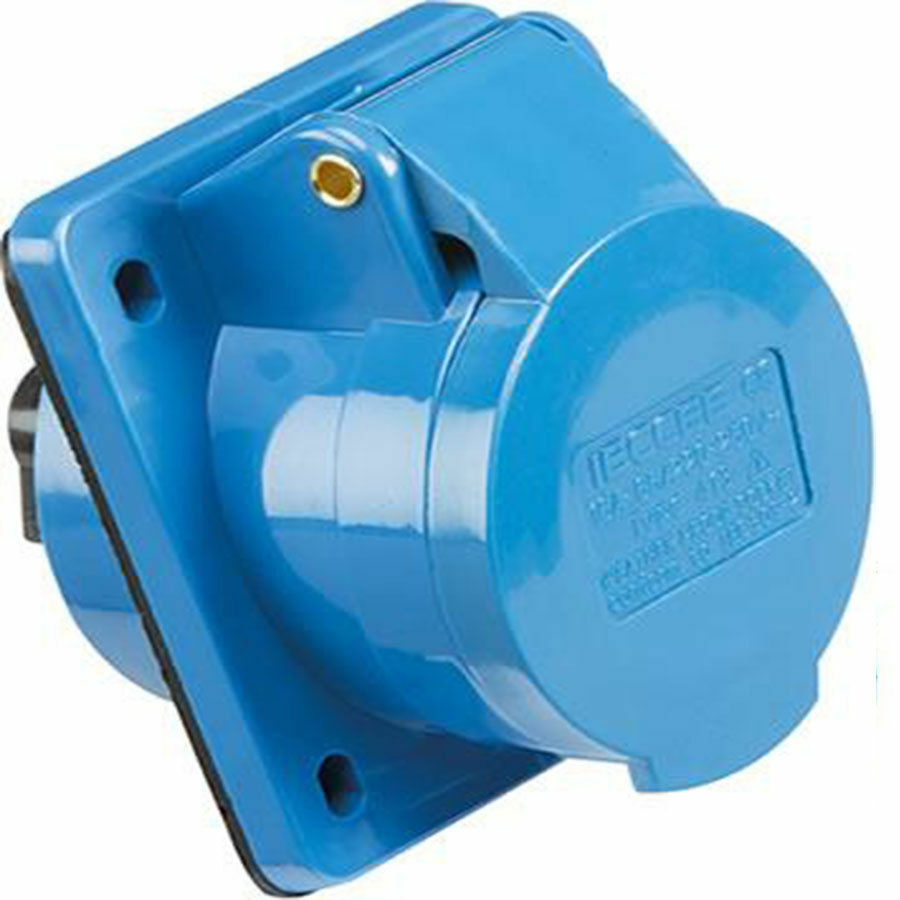 240V 16A 3Pin Blue Industrial Plug & Sockets IP44 Camping, Caravan ...