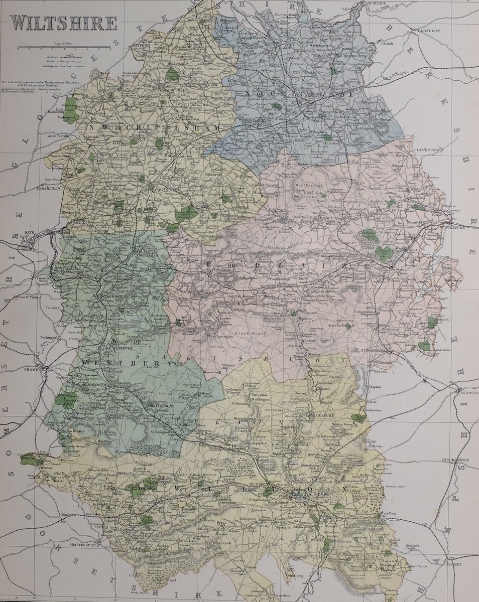 Wiltshire Map Map Of Wiltshire Hi Res Stock Photography And Images