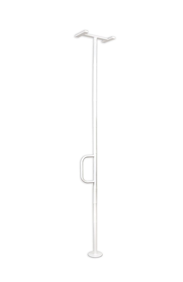 Grab Bar Bathroom Safety Handicap Shower Floor to Ceiling Transfer Pole ...