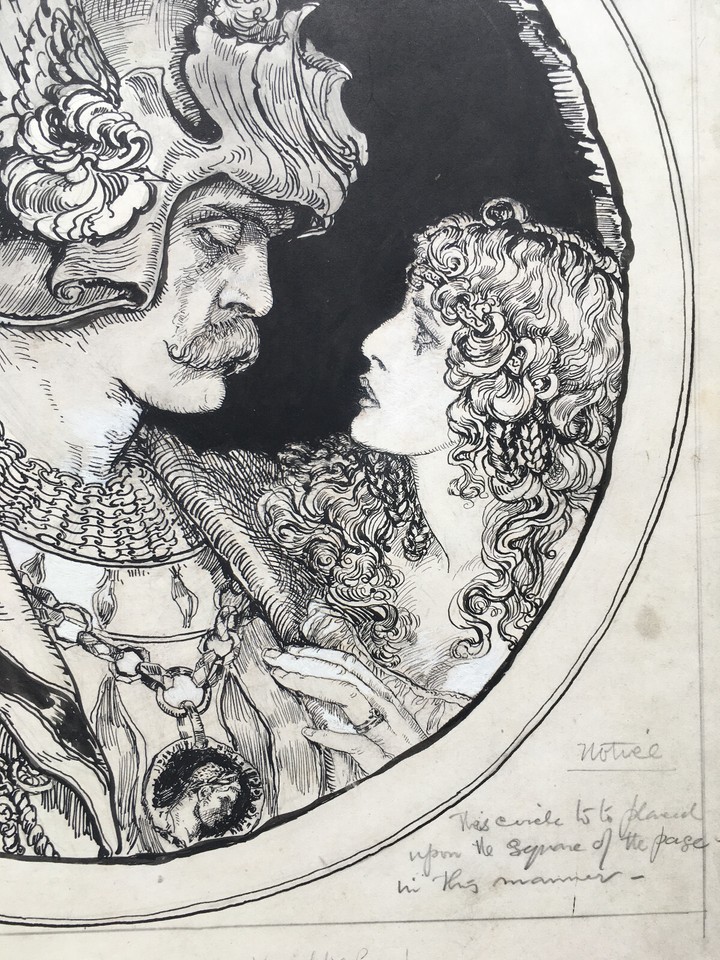 Rose Rosie M M Pitman ORIGINAL Pre-Raphaelite Pen & Ink PUBLISHED in ...