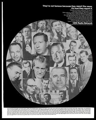 1968 CBS Radio Network Vintage PRINT AD World News Reporters ...