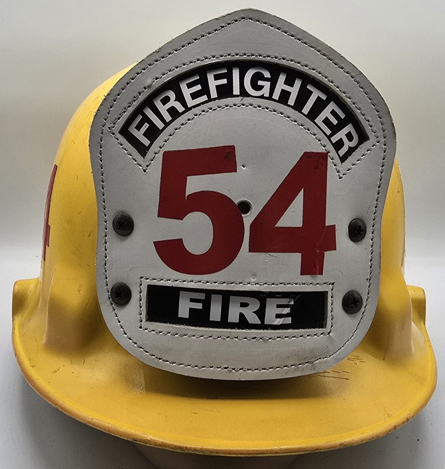 Los Angeles Station 54 Fire Department LAFD Leather Front Engine Helmet ...
