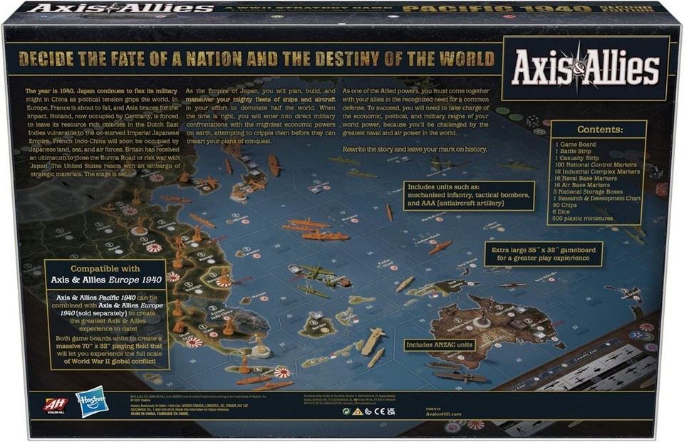 Hasbro Pacific 1940 2nd Edition Axis and Allies WWII Strategy Game | eBay