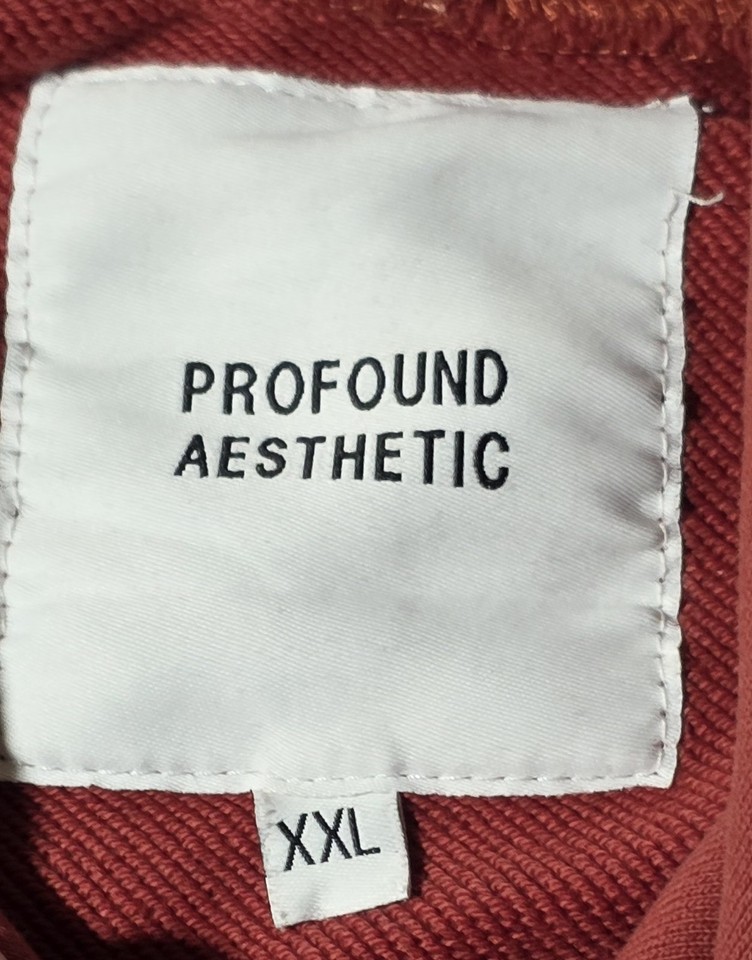 Profound Aesthetic Red/Rust Hoodie XXL Rose Graphic “DUST” Sleeve ...