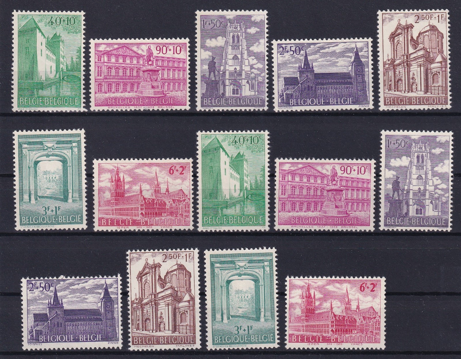 [AM4835] Belgium N°1205/1211 Architecture MNH ** COB € 13,00 MIX | eBay.de